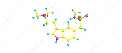 Estructura Molecular De Sumatriptán Aislada En Blanco 2023