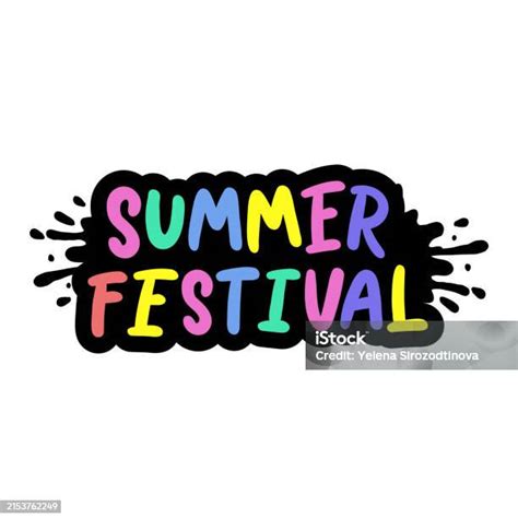 자필 문구 Summer Festival 따뜻한 계절 레터링 타이포그래피 카드 초대장 달필 인사말 카드입니다 로고 배지 아이콘