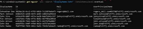 Use Search Parameter With Get Mguser In Graph Powershell