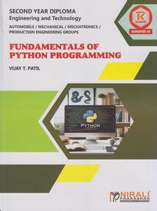 FUNDAMENTALS OF PYTHON PROGRAMMING MSBTE K Scheme Semester Second Year Diploma Course In