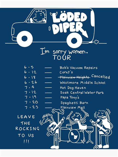 Loded Diper Tour White Poster For Sale By Hopeshopuk Redbubble