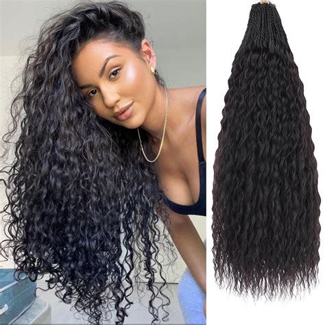 Zrq Pre Looped Micro Brazilian Braids Curly Crochet Hair