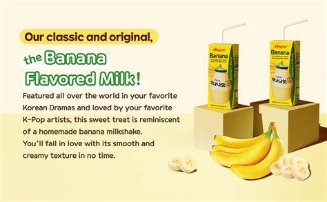 Binggrae Banana Flavor Milk 6 Pack Creamy Korean Classic