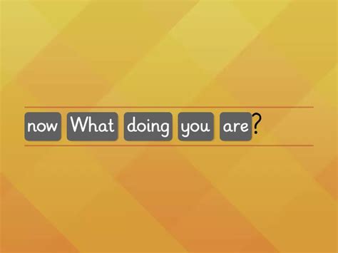 Present Progressive Questions Reordenar