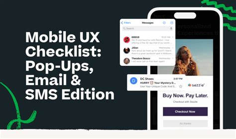 Mobile Ux Checklist Pop Ups Email And Sms Edition Justuno