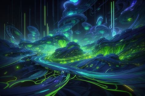 Premium Ai Image Blockchain Brilliance A Futuristic Symphony Of Neon