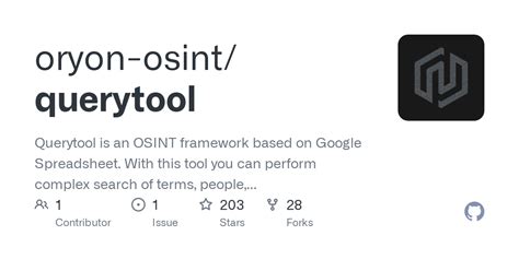 Github Oryon Osintquerytool Querytool Is An Osint Framework Based