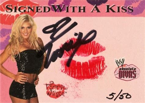 Torrie Wilson Prices 2002 Fleer Wwe Absolute Divas Signed With A Kiss