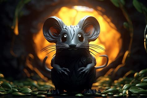 Premium Photo 3d Mikei Mouse Versao Dark