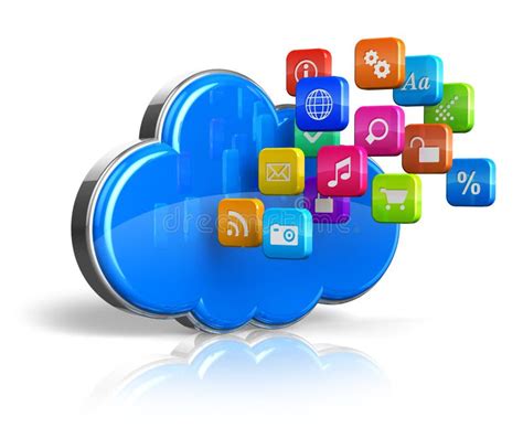 Cloud Computing On Mobile Devices Stock Illustration Illustration Of Isolated Communication