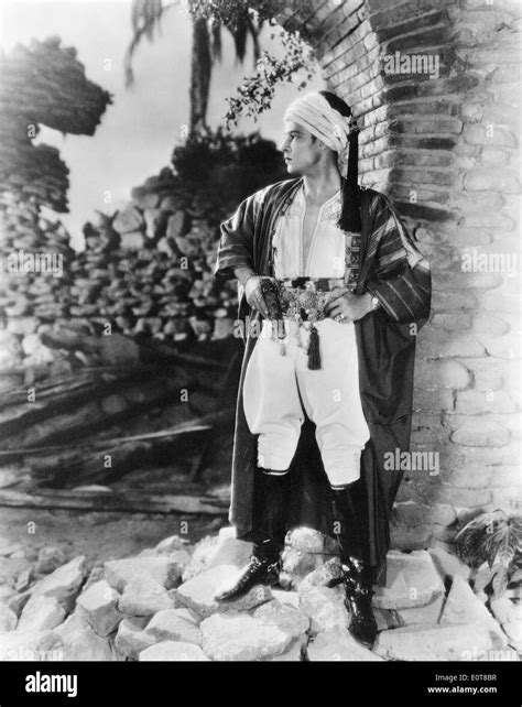 Rudolph Valentino On Set Of The Silent Film The Son Of The Sheik