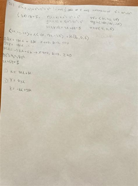 Lagrange Multipliers Rcalculus