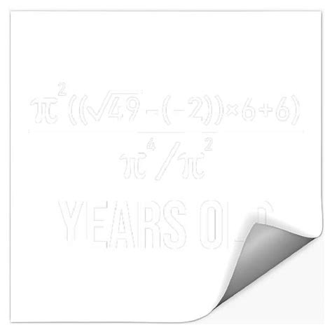 60 Years Old Equation Funny 60th Birthday Math Stickers Sold By John