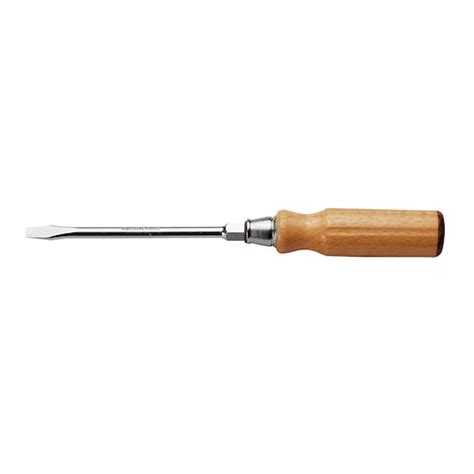 Screwdriver For Slotted Head Hexagonal Forged Blade With Wood Handle 8
