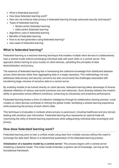 Ppt Federated Learning Unlocking The Potential Of Secure Distributed