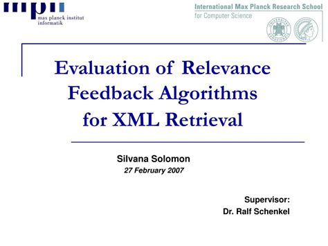 ppt evaluation of relevance feedback algorithms for xml retrieval