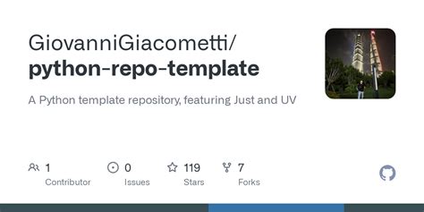 Github Giovannigiacomettipython Repo Template A Python Template