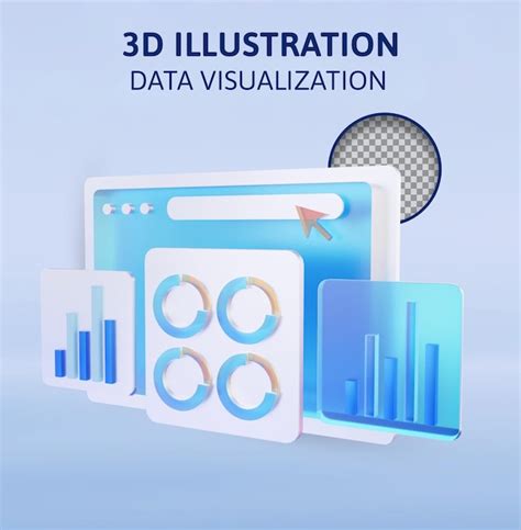 Premium Psd Data Visualization 3d Rendering Illustration