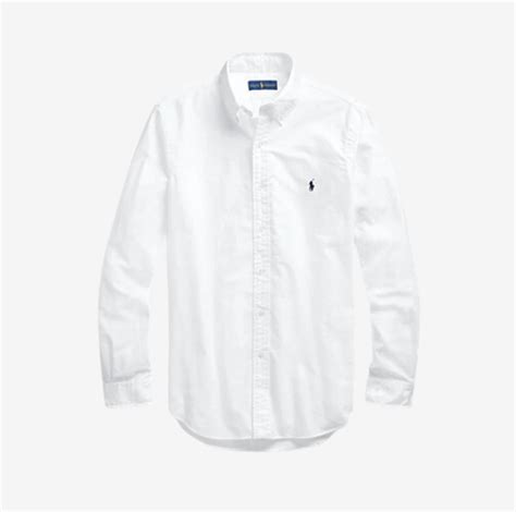 Polo Ralph Lauren 폴로 랄프 로렌 실시간 인기 스타일 폴로 랄프 로렌 클래식핏 가먼트 다이드 옥스포드 셔츠 화이트 온더룩