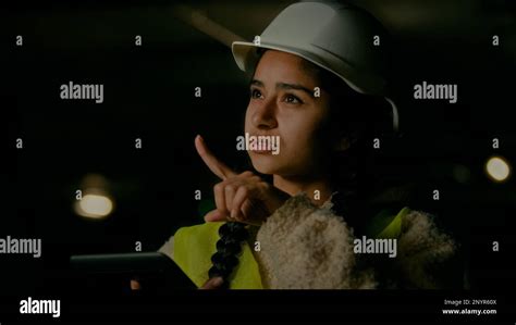 Young Arabian Woman Technician Inspector Engineer Developer Wears