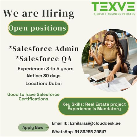 Ezhilarasi D On Linkedin Jobopening Hiring Salesforce Dubai Salesforceadmin