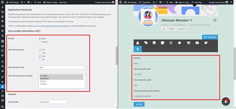 Install Activate Advanced Custom Fields Ultimate Member