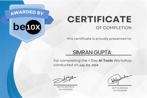 Simran Gupta On Linkedin I Have Successfully Completed An Intensive Ai