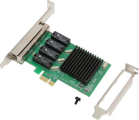 Mrisata Pcie X1 Network Interface Card Pcie 4 Port Gigabit Server Adapter Network Card Pcie Nic