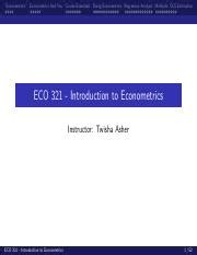 Essential Guide to Econometrics: Regression Analysis Methods | Course Hero