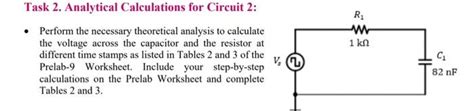 Solved Task Analytical Calculations For Circuit Chegg