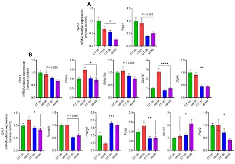 different mrna expression in the duodenum of ob ob and db db mice of