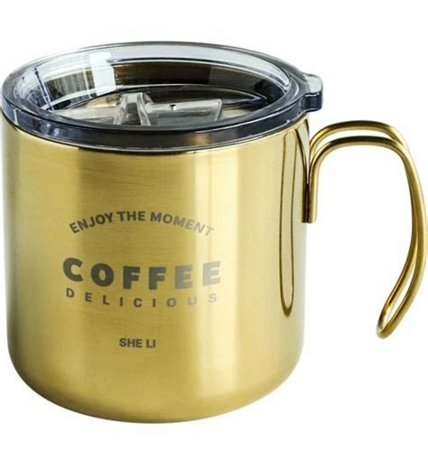 휴대용 머그컵 스테인레스 커피잔 뚜껑있는 캠핑컵 티몬