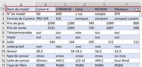 Trier Par Ligne Et Par Nom De Colonne Dans Un Tableau Excel