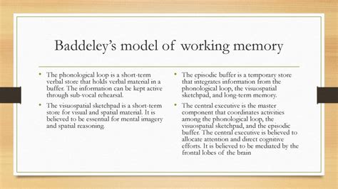 Sensory Memory And Working Memory Ppt Download