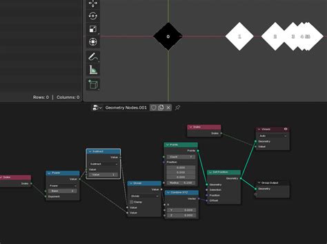geo node decrease the distance as the duplicate count increases