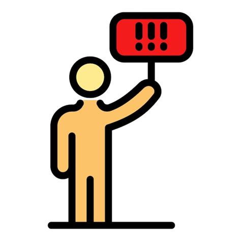 Premium Vector Protest Man Banner Icon Outline Protest Man Banner