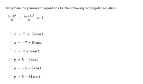 Answered: Determine the parametric equations for… | bartleby
