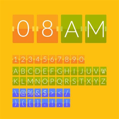 Flat Countdown Timer Royalty Free Vector Image