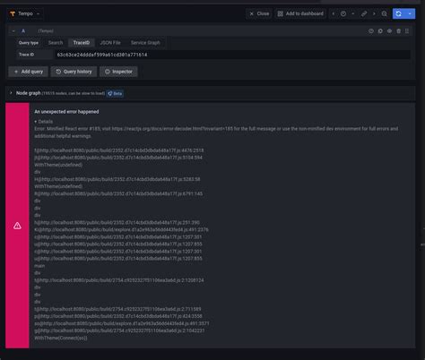 tempo unexpected error happened · issue 61593 · grafana grafana · github