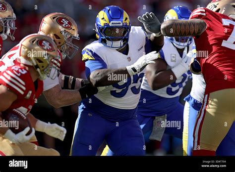 Los Angeles Rams Defensive Tackle Poona Ford 95 Looks Into The