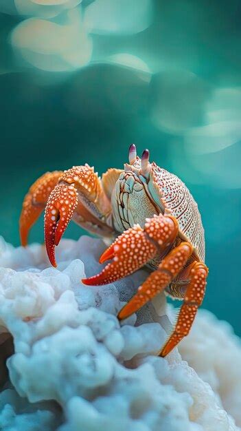 Hermit Crab Isolated On Abstract Background Premium Ai Generated Image