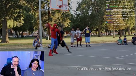 First Time Reacting To The Professor Spiderman Basketball Youtube