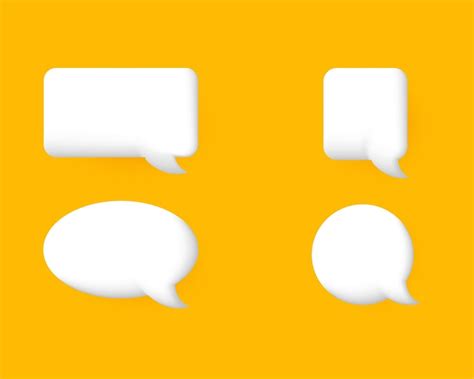 Premium Vector | 3d set four speech bubble design vector icons