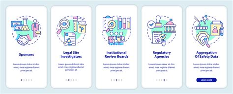 Safety Onboarding Mobile App Screen Clinical Trials Protection Walkthrough Steps Graphic