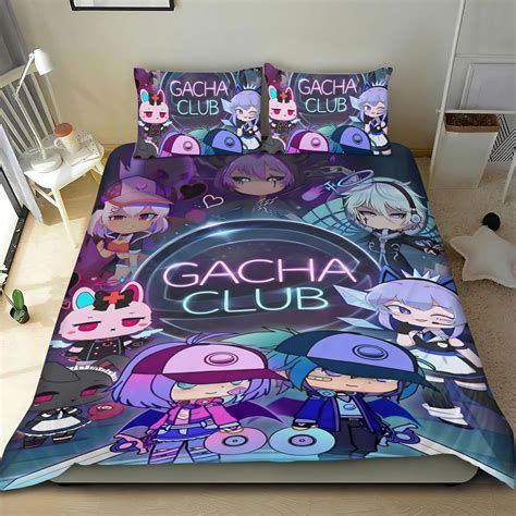 Gacha Life Themed Bed Sheet Set Three Piece Set Comfortable And Skin Friendly Unique Design Home