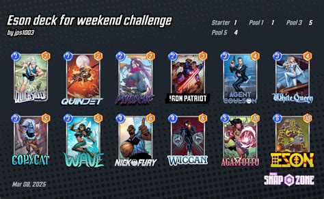 Eson Deck For Weekend Challenge Decks Marvel Snap Zone