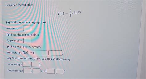 solved consider the function f x 61x2e1 x a find the