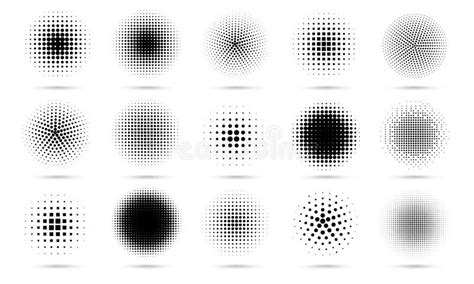 Circle Halftone Abstract Dotted Circles Round Halftones Geometric