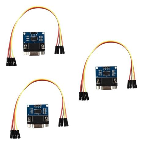 3x max3232 rs232 serial port to ttl converter module db9 connector with
