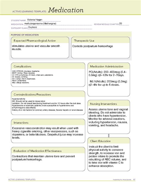 Postpartum Hemorrhage Ati Template